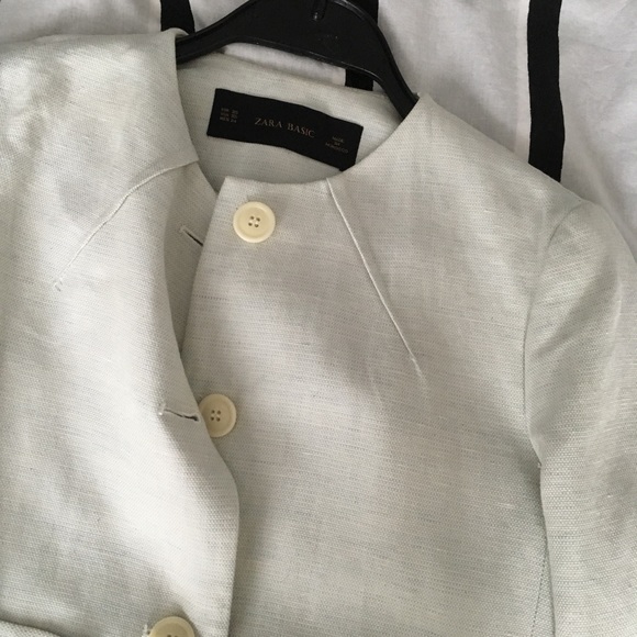 Zara | Jackets & Coats | Zara Light Blue Crop Blazer | Poshmark